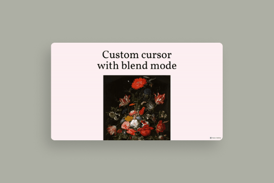 Custom cursor with blend mode [cloneable] - Webflow